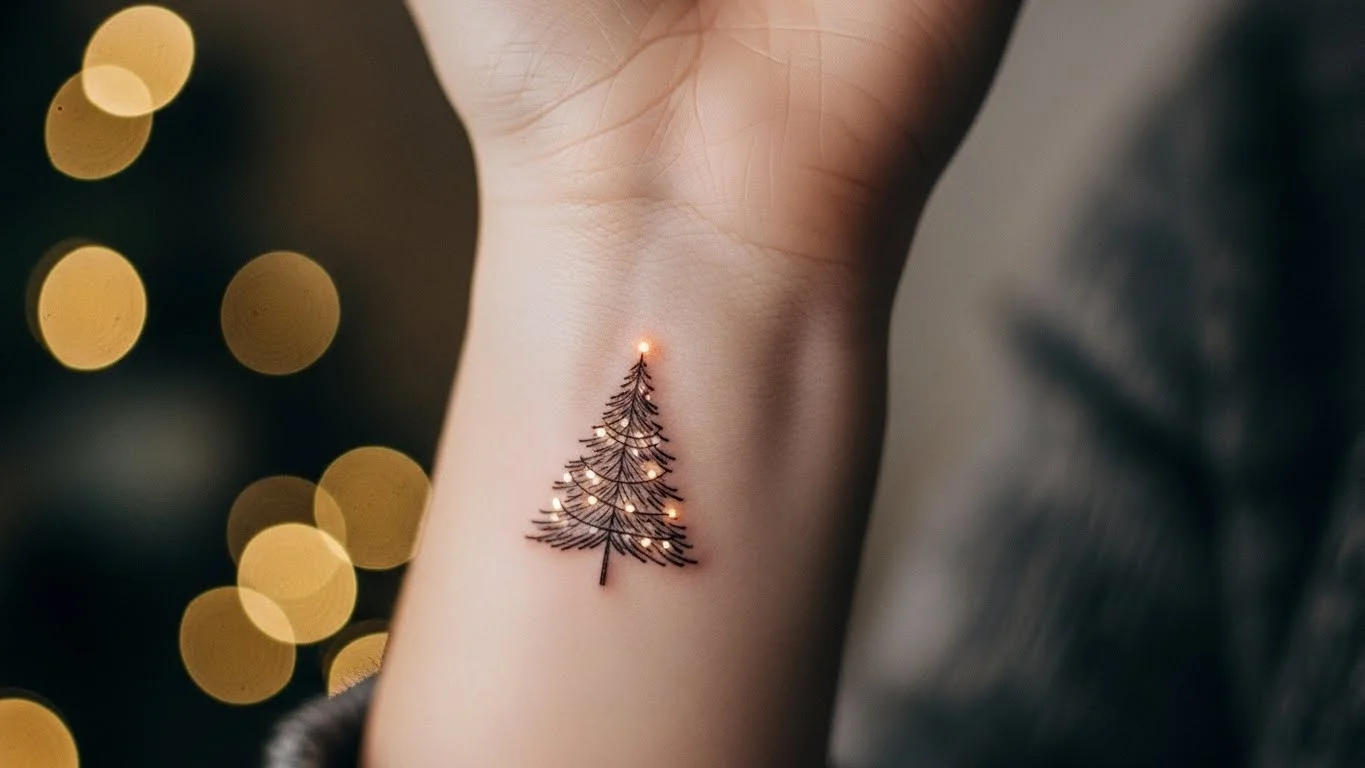 How to Design a Beautiful Christmas Tree Tattoo That Feels Magical ...