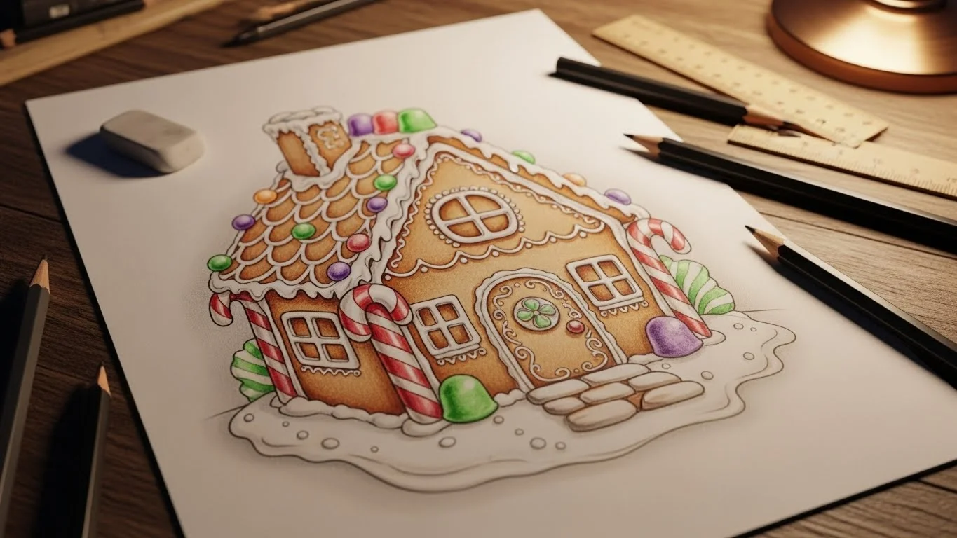 How to Create a Sweet Gingerbread House Tattoo With Details ...