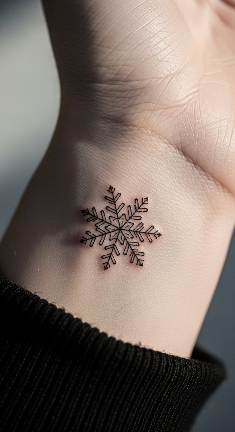 How to Design Small Snowflake Tattoos With Delicate Detail ...